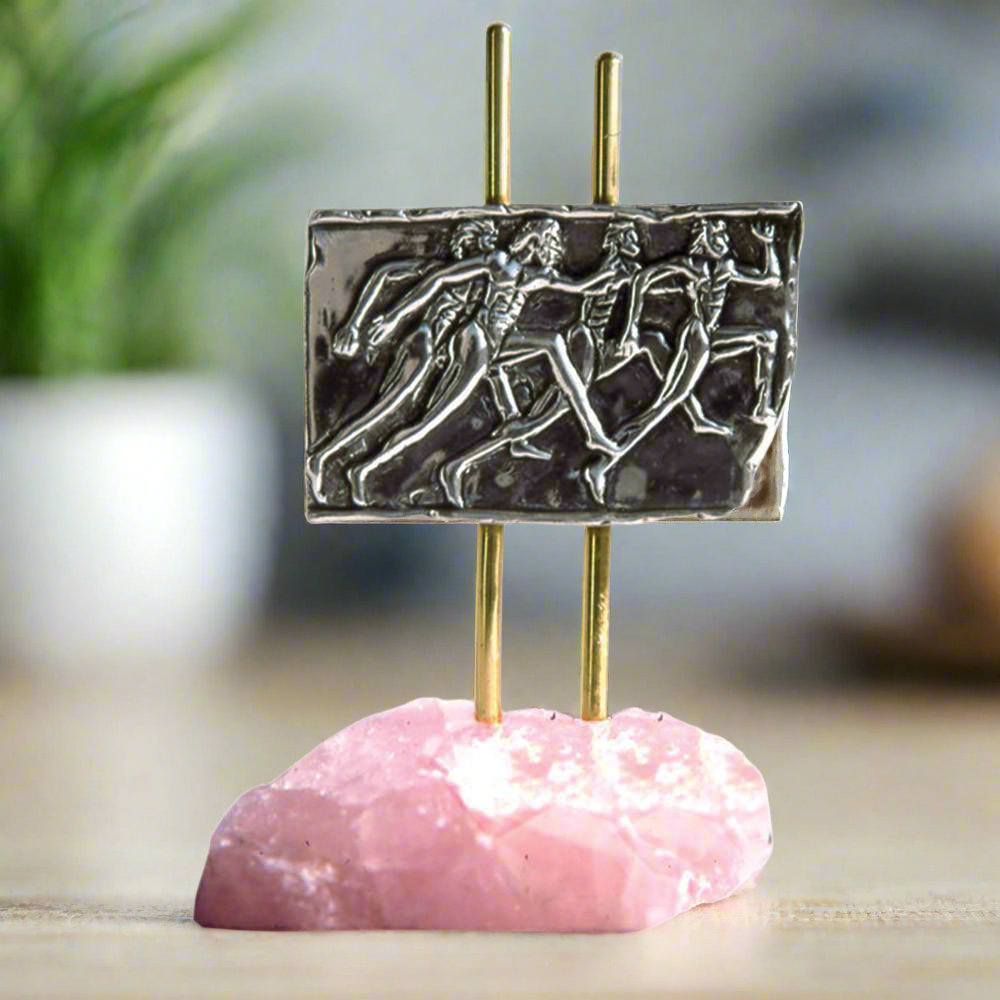 Greek Olympic Runners Figurine in Sterling Silver (A-40-3) – ELEFTHERIOU EL